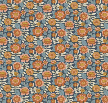Wallflower Beverly Blue Fabric